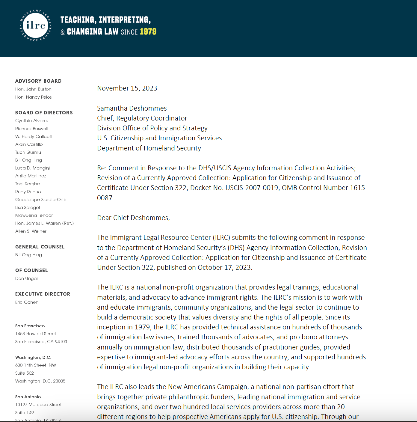 Areas of Expertise | Immigrant Legal Resource Center | ILRC